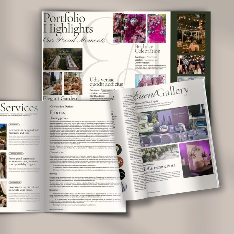 Canva Event Planner Portfolio Template – Editable Event Planning ...