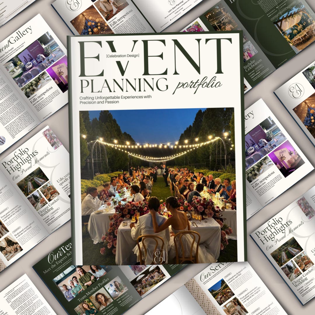 Canva Event Planner Portfolio Template – Editable Event Planning ...