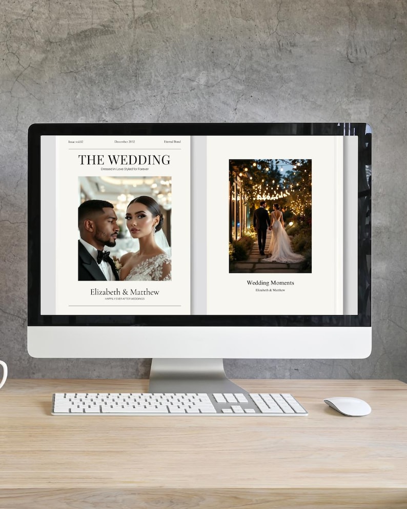 Wedding Magazine Template Customizable Wedding Itinerary Printable ...