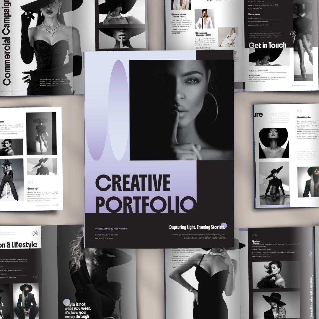 Portfolio Template | Canva Template | Minimal Editorial Design ...