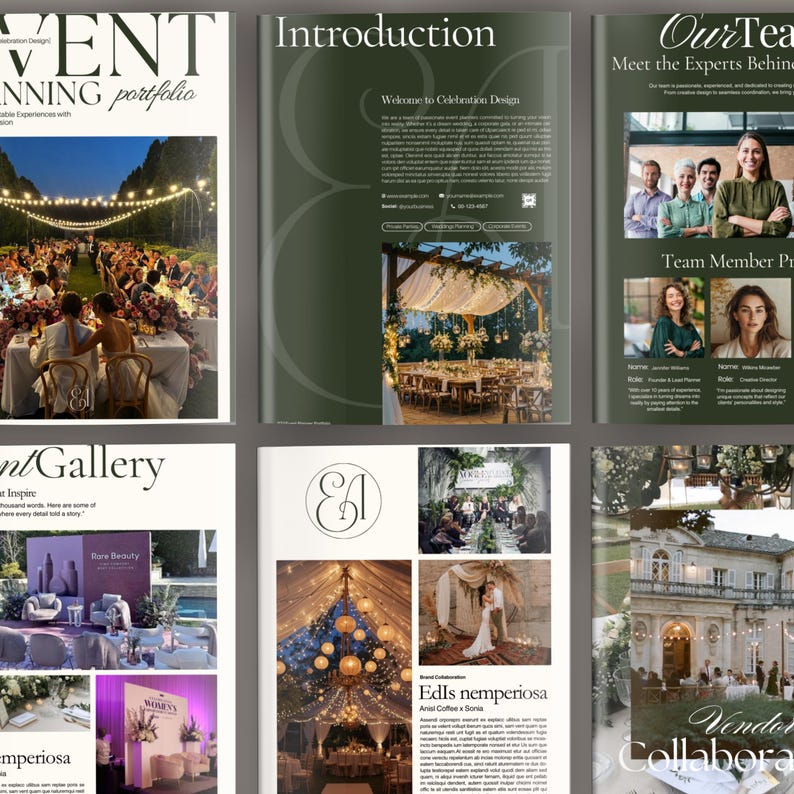 Canva Event Planner Portfolio Template – Editable Event Planning ...