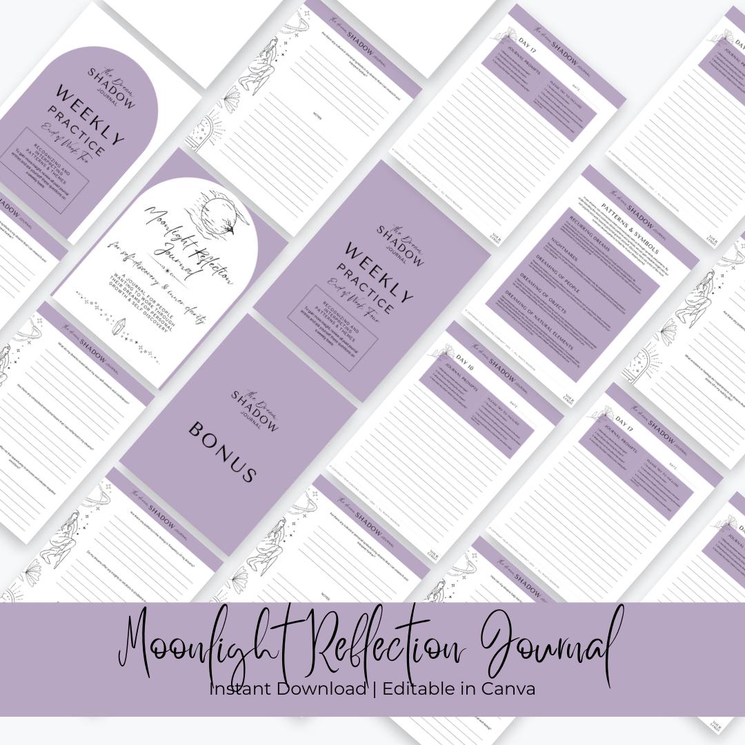 Moonlight Reflection Journal | Printable Shadow Work & Self Discovery ...