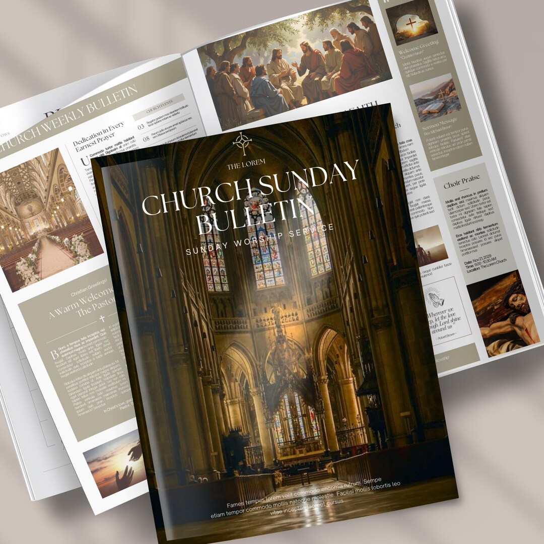 Sunday of the Year Church Canva Template | First Sunday Service ...