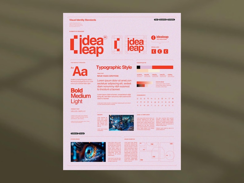 Brand Board Canva Template | Visual Identity Style Guide | Modern Brand ...