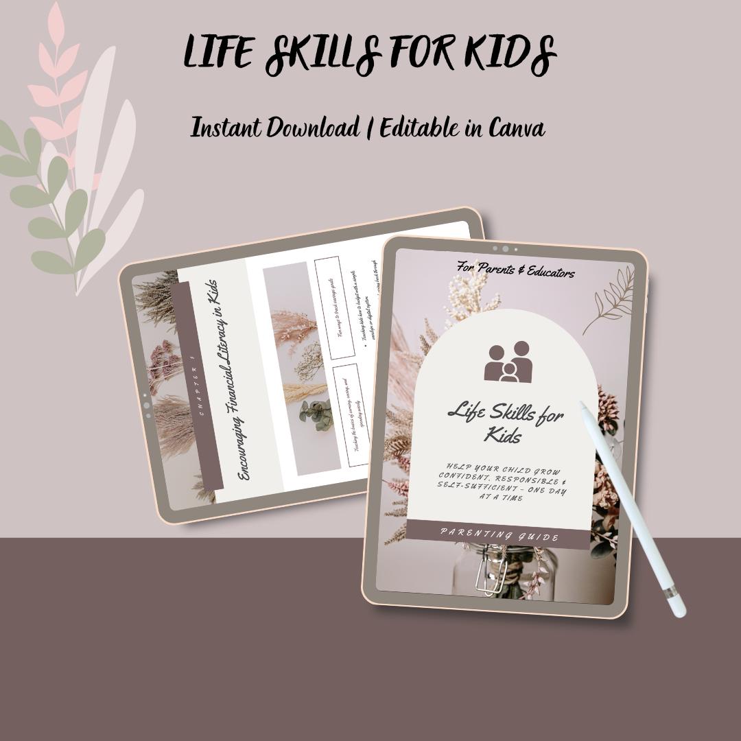 Editable Life Skills Chart for Kids | Canva Parenting Planner | Routine ...