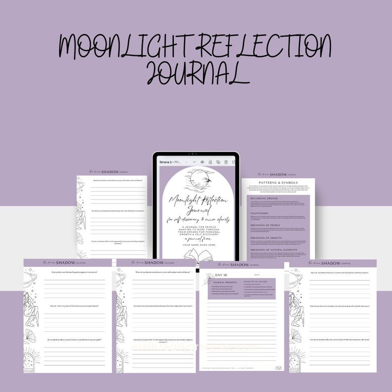 Moonlight Reflection Journal | Printable Shadow Work & Self Discovery ...