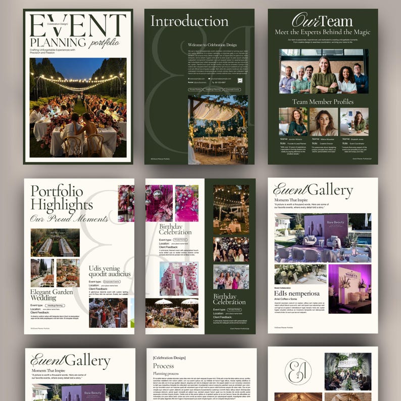 Canva Event Planner Portfolio Template – Editable Event Planning ...
