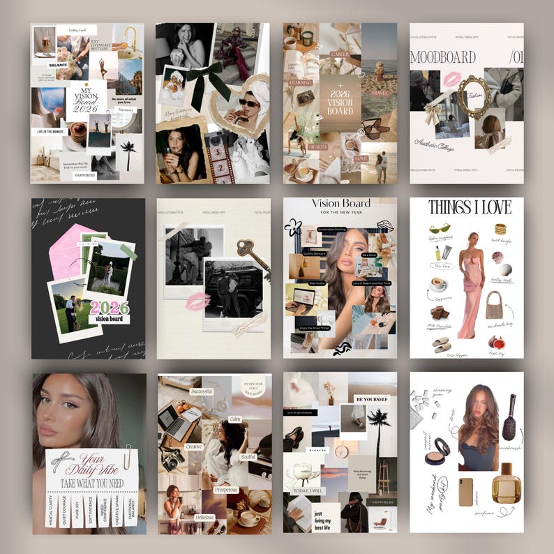 Vision Board 2026 Magazine | Aesthetic Vision Board Kit | New Year ...