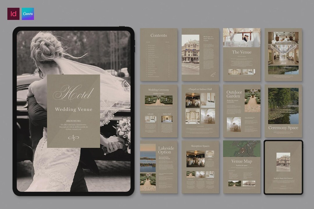 Editable Wedding Venue Brochure Template: Elegant Canva Magazine (A4 ...