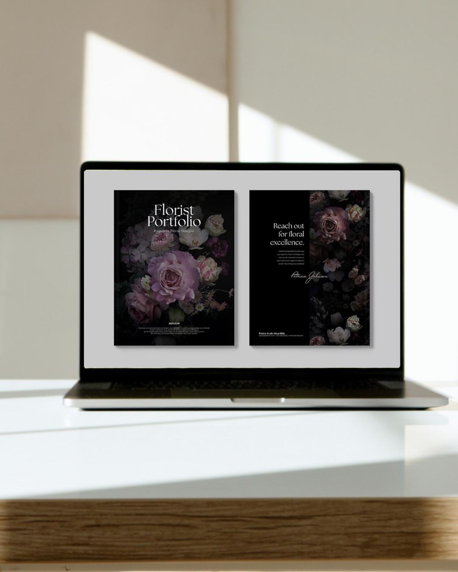 Editable Florist Portfolio Template | Floral Brand Kit & Service Guide ...