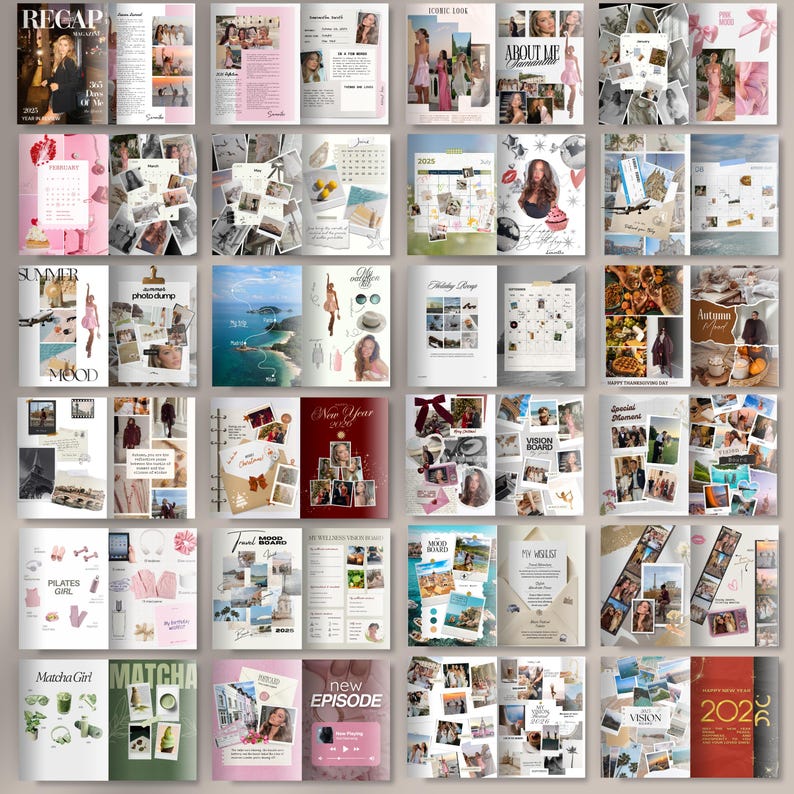 Yearly Recap Magazine Canva 2025 Year Review Recap Journal Editable ...