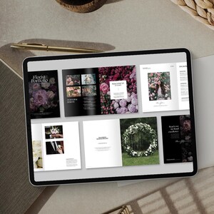 Editable Florist Portfolio Template | Floral Brand Kit & Service Guide ...
