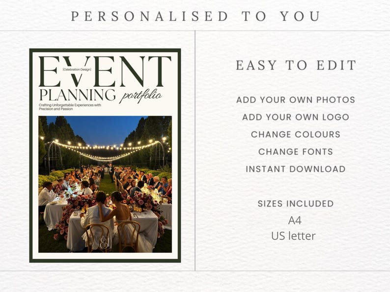 Canva Event Planner Portfolio Template – Editable Event Planning ...