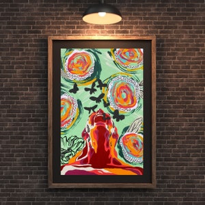 Screaming Moth Art Print, Modern Art of Anger and Despair. PLEASE See ...