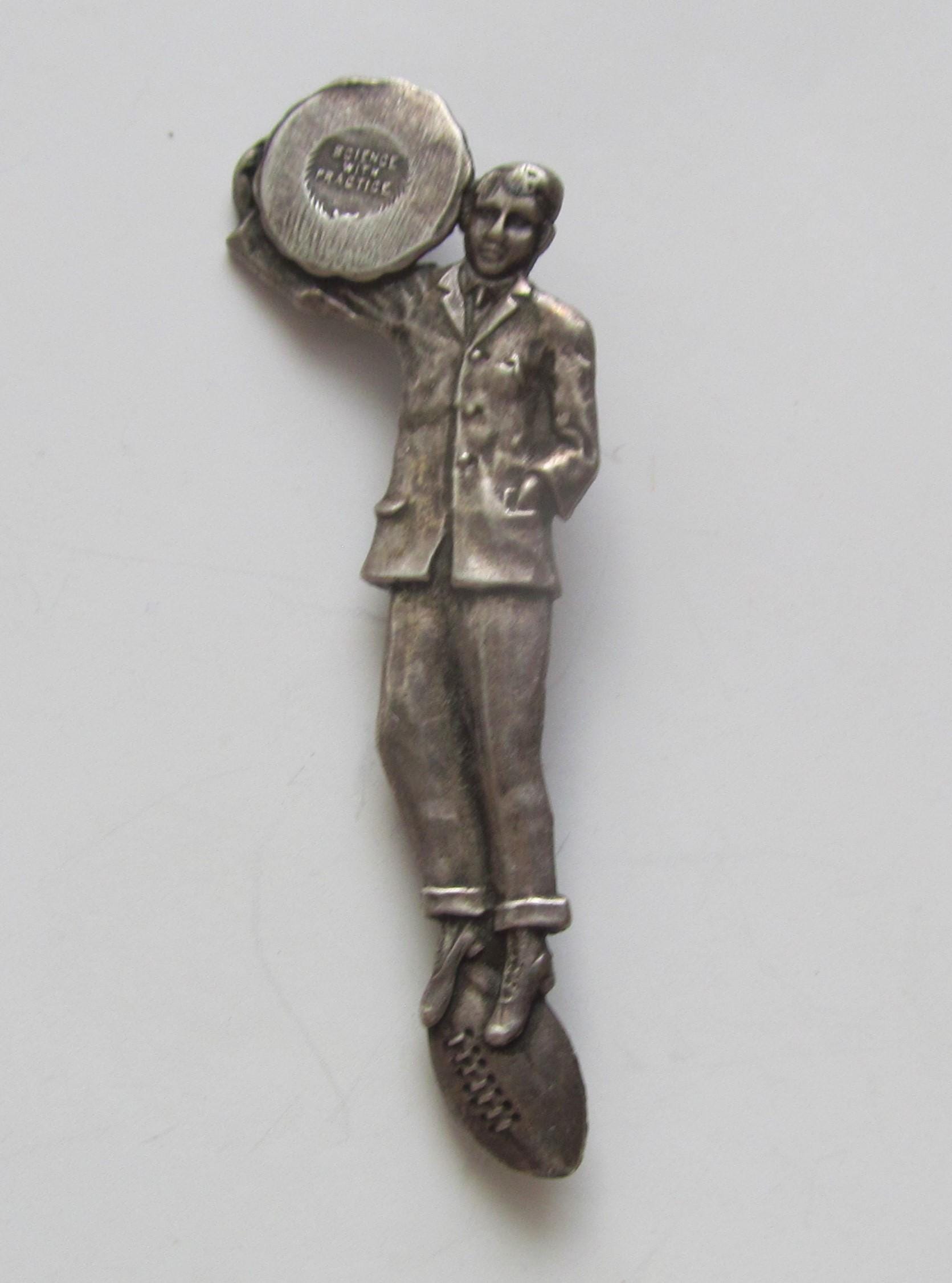 Antique Sterling Football Brooch Science With Practice Pin - Etsy