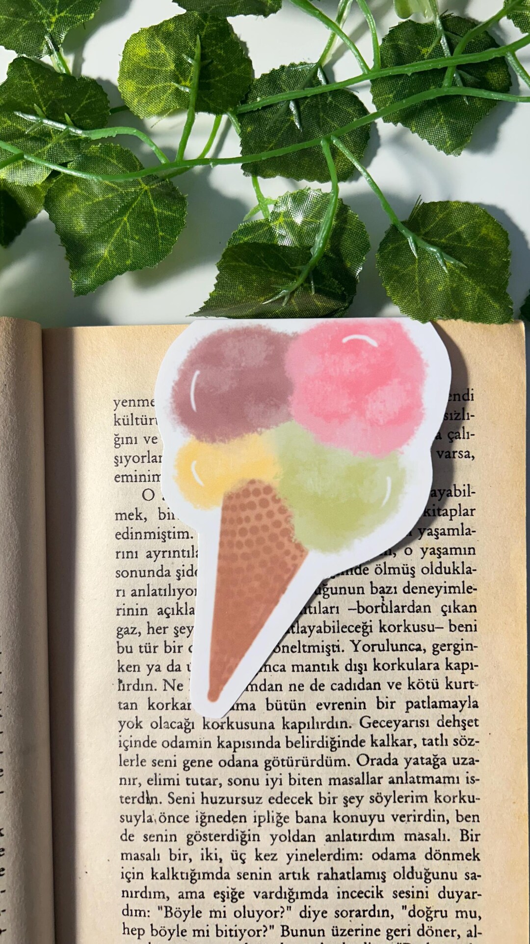 Ice Cream Themed Magnetic Bookmark, Summer Themed, Book Worm Handmade ...