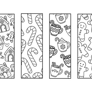 Christmas Coloring Bookmarks for Kids: Printable Christmas Activity ...