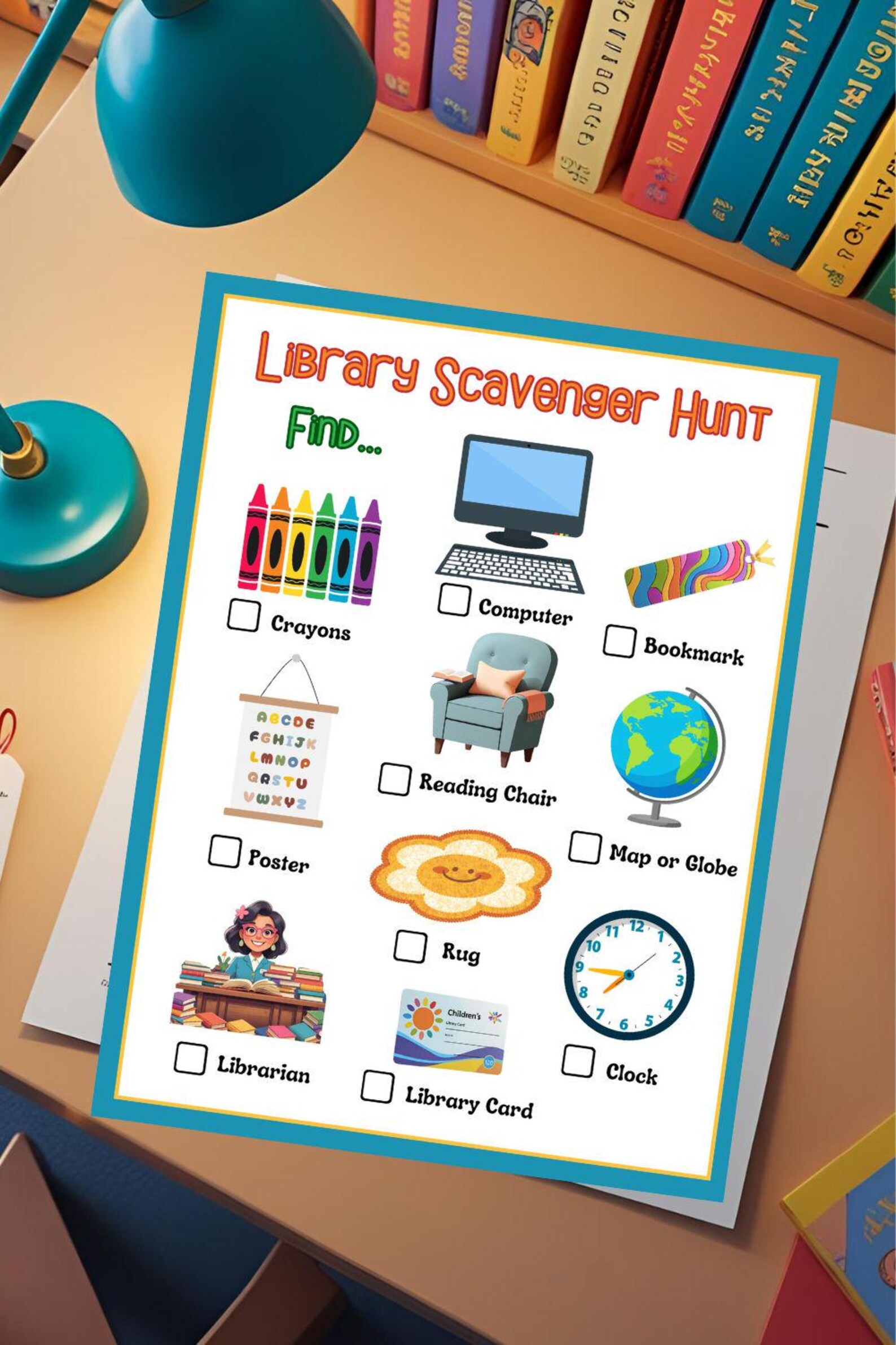 Library Scavenger Hunt Printable for Kids – Fun Reading Activity - Etsy