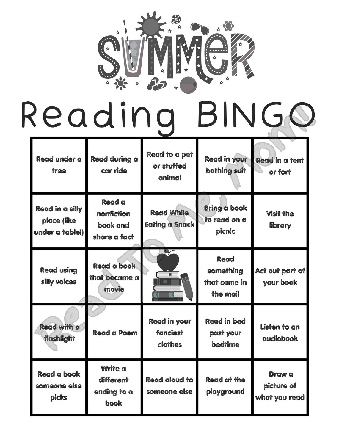 Summer Reading Bingo Printable – Fun Reading Game for Kids – Keep Kids ...