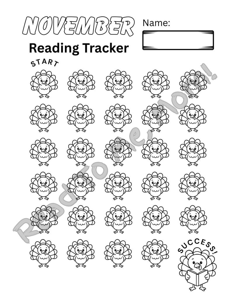 Autumn Reading Charts for Kids | October, November, and December ...