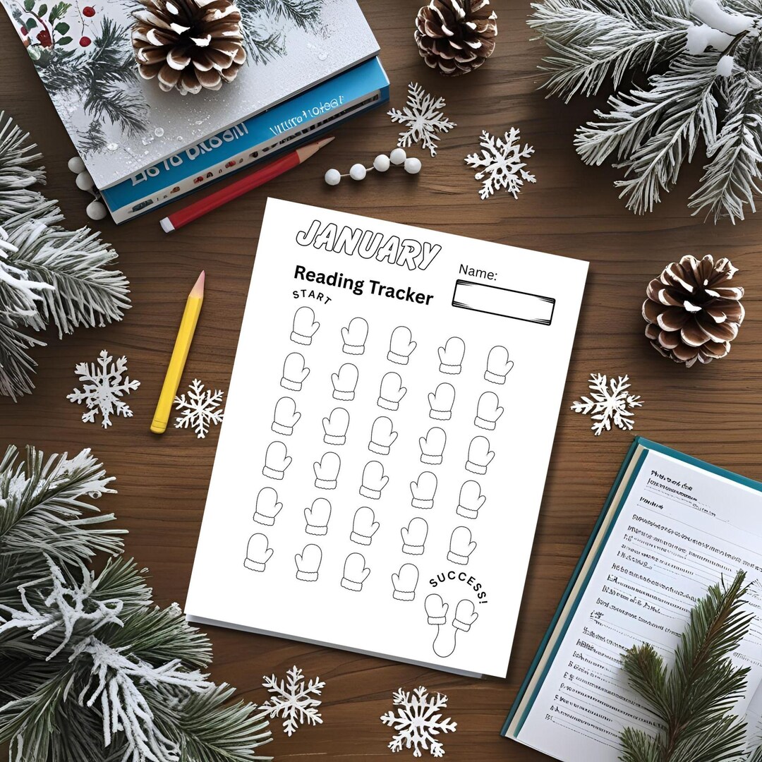 January Reading Tracker for Kids | Monthly Reading Chart Printable PDF ...