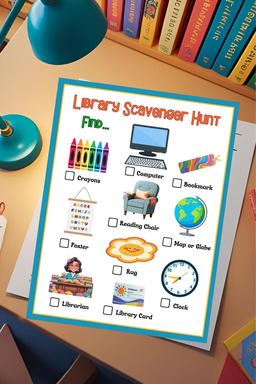 Library Bingo + Scavenger Hunt Printable Bundle | Fun Library ...