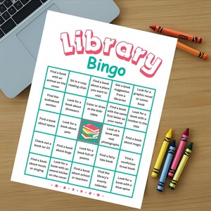 Library Bingo + Scavenger Hunt Printable Bundle | Fun Library ...