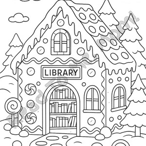Christmas Coloring Pages for Kids – 12 Printable Holiday Reading-themed ...
