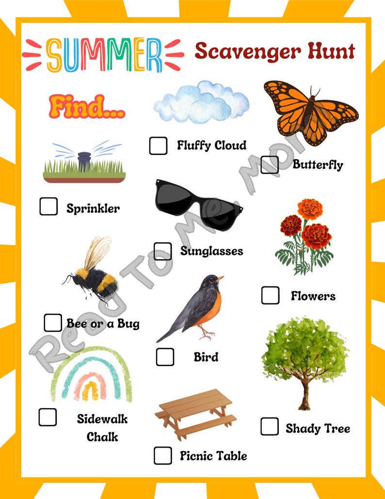 Seasonal Scavenger Hunt Bundle – Printable Outdoor Activities for Kids ...