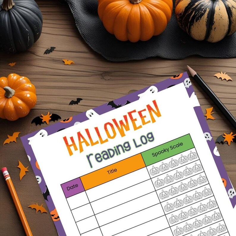 Halloween Reading Log – Printable Tracker for Kids | Spooky Reading ...