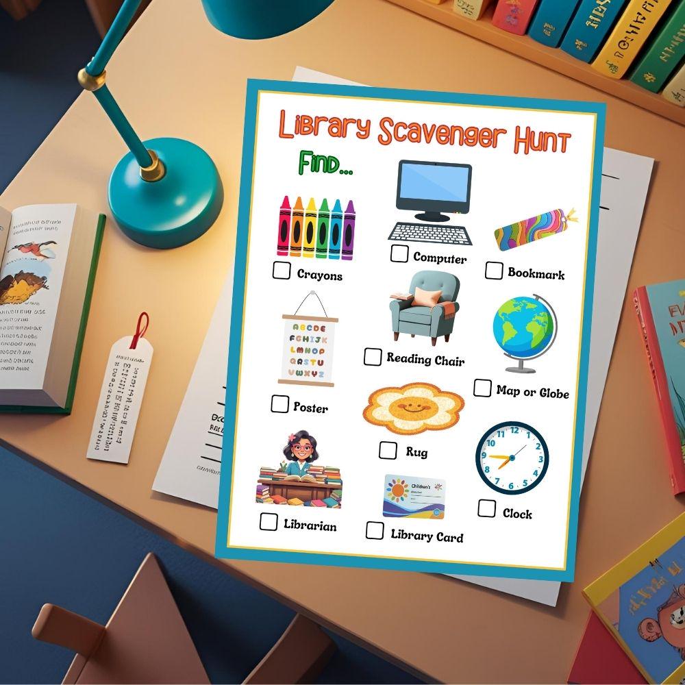Library Scavenger Hunt Printable for Kids – Fun Reading Activity - Etsy