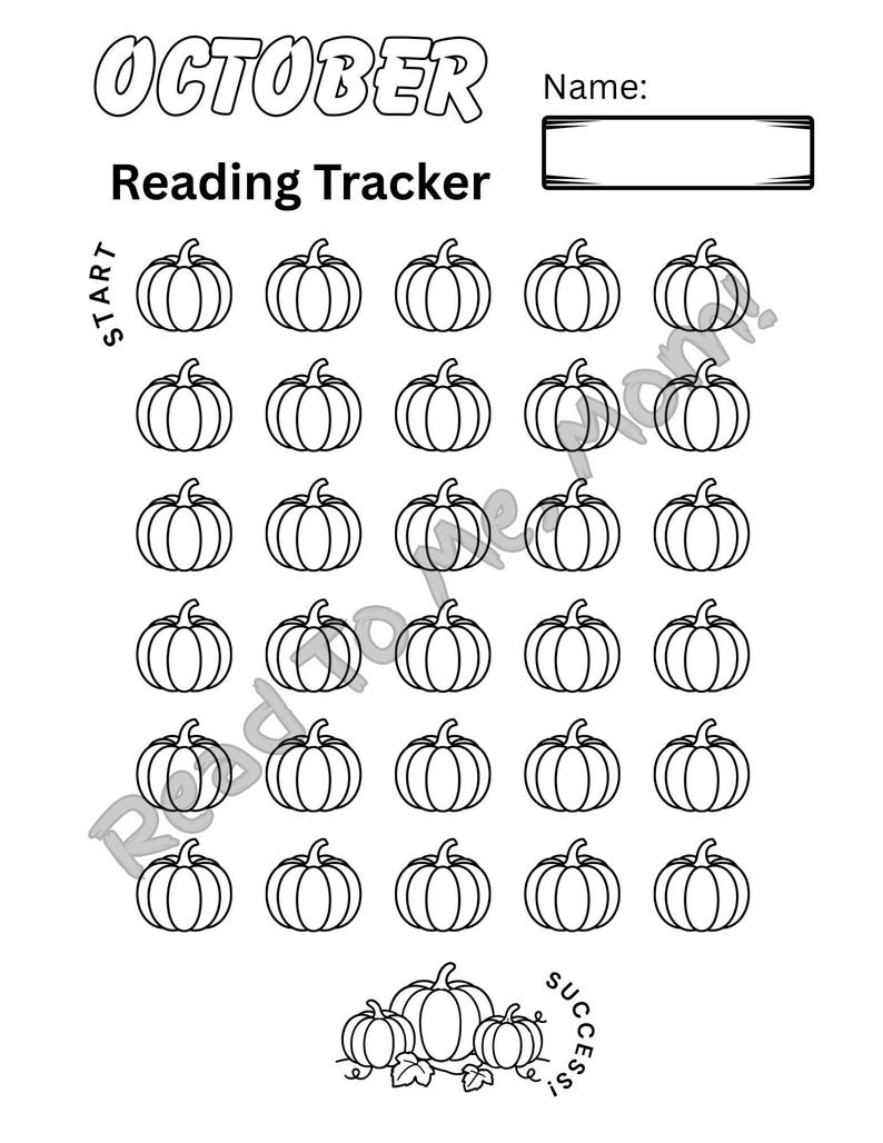 Autumn Reading Charts for Kids | October, November, and December ...