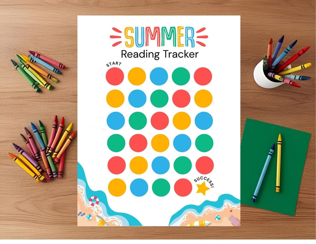 Color Summer Reading Tracker for Kids | Homeschool & Classroom Reading ...
