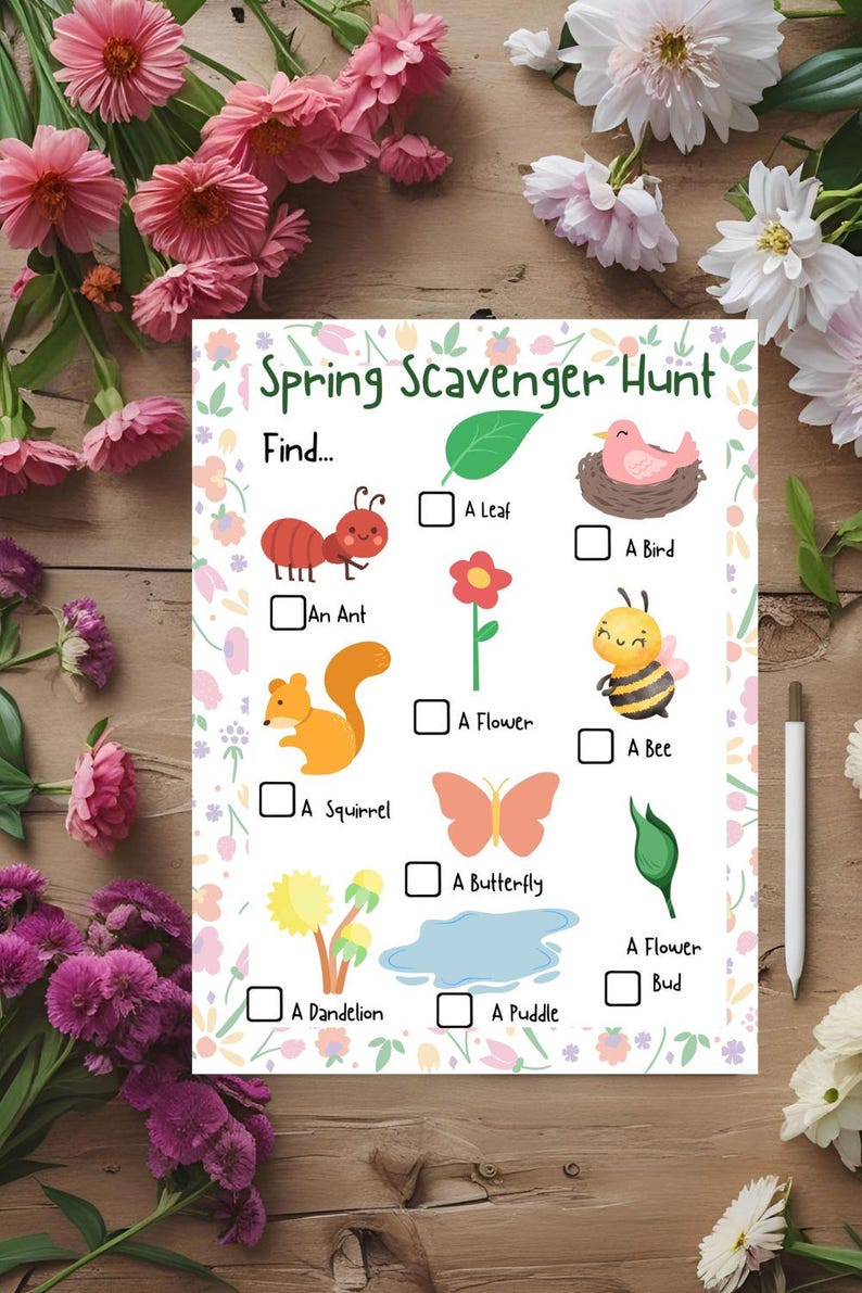 Seasonal Scavenger Hunt Bundle – Printable Outdoor Activities for Kids ...