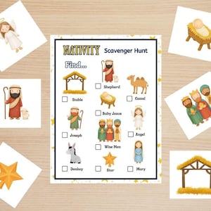 Nativity Scavenger Hunt: Christmas Activity for Kids (PDF Download - Etsy