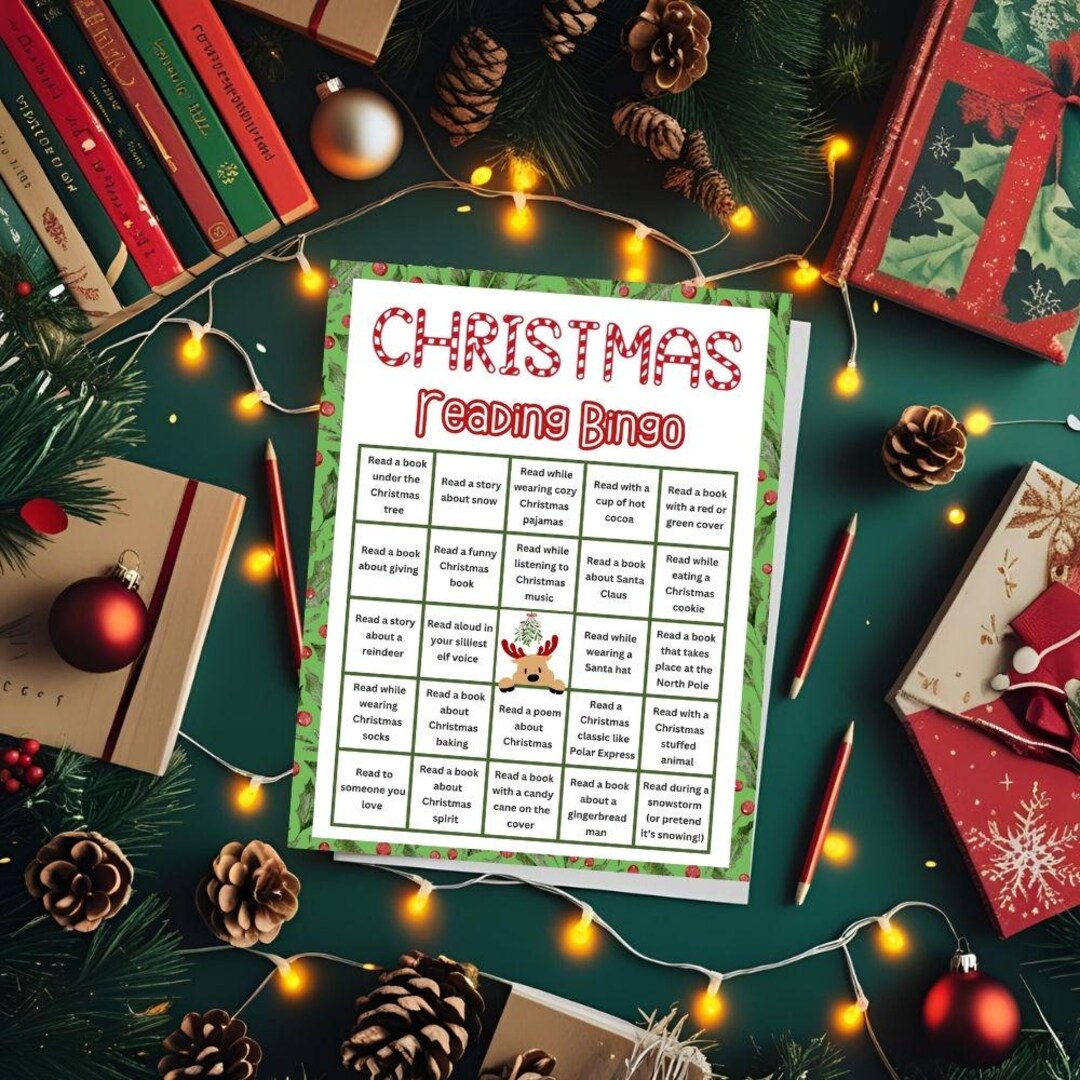Christmas Reading Bingo | Printable Holiday Reading Game for Kids - Etsy