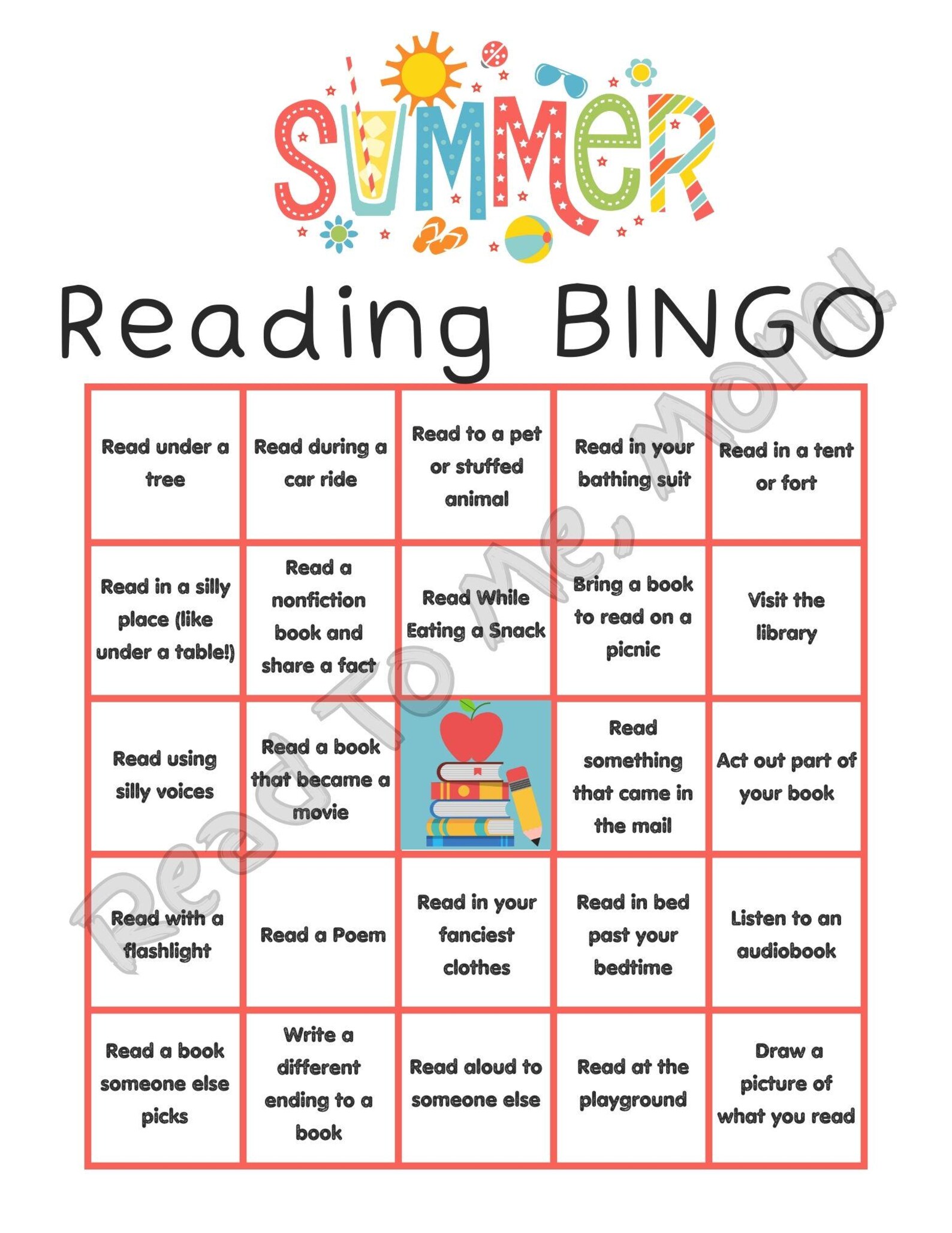 Summer Reading Bingo Printable – Fun Reading Game for Kids – Keep Kids ...