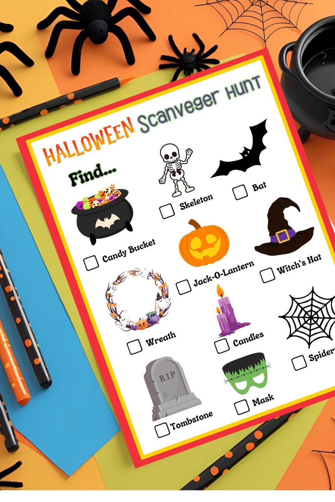 Halloween Scavenger Hunt Printable | Fun & Educational Halloween ...