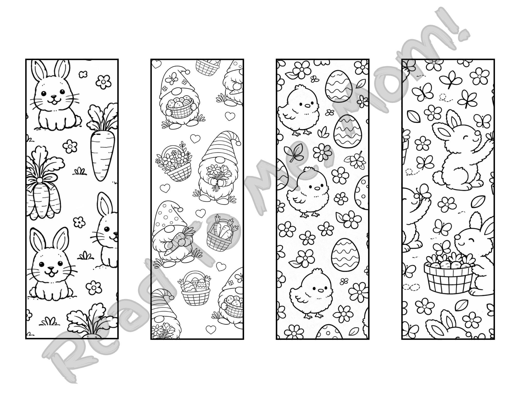 Spring Bookmarks for Kids to Color | Printable Spring Activity PDF - Etsy