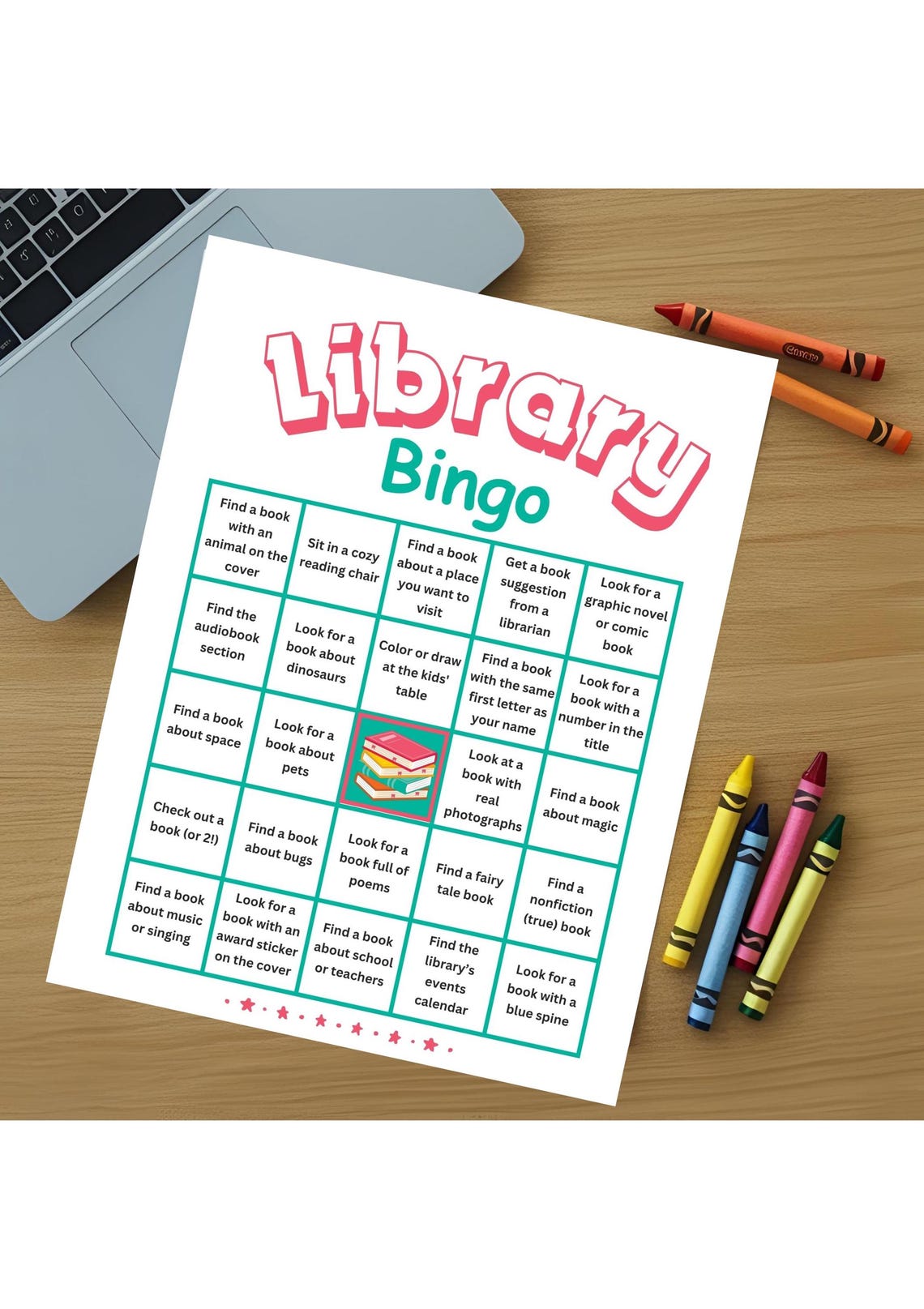 Library Bingo for Kids – Printable Reading Game – Fun Activity for ...