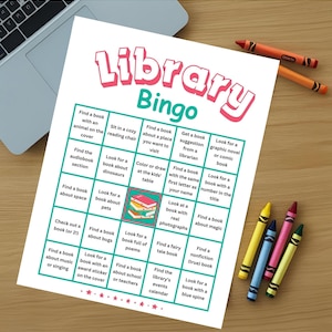 Library Bingo for Kids: Fun Reading Challenge (printable PDF) - Etsy