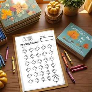 Fall Reading Tracker for Kids: Printable Autumn Literacy Challenge (PDF ...