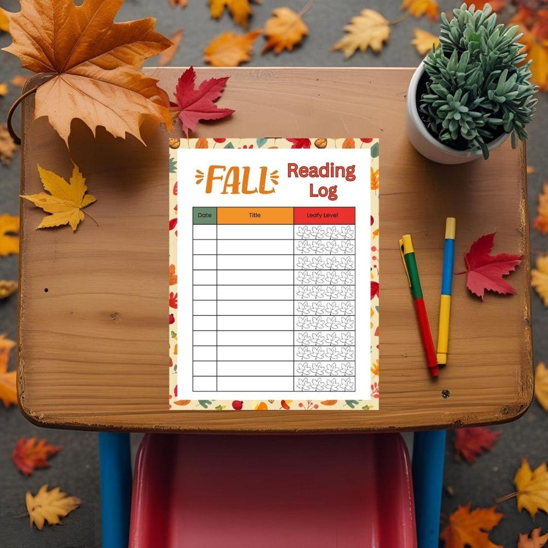Fall Reading Log for Kids: Autumn Book Tracker Printable (PDF Download ...