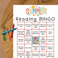 Summer Book Bingo and Reading Log for Kids | Summer-themed Reading ...