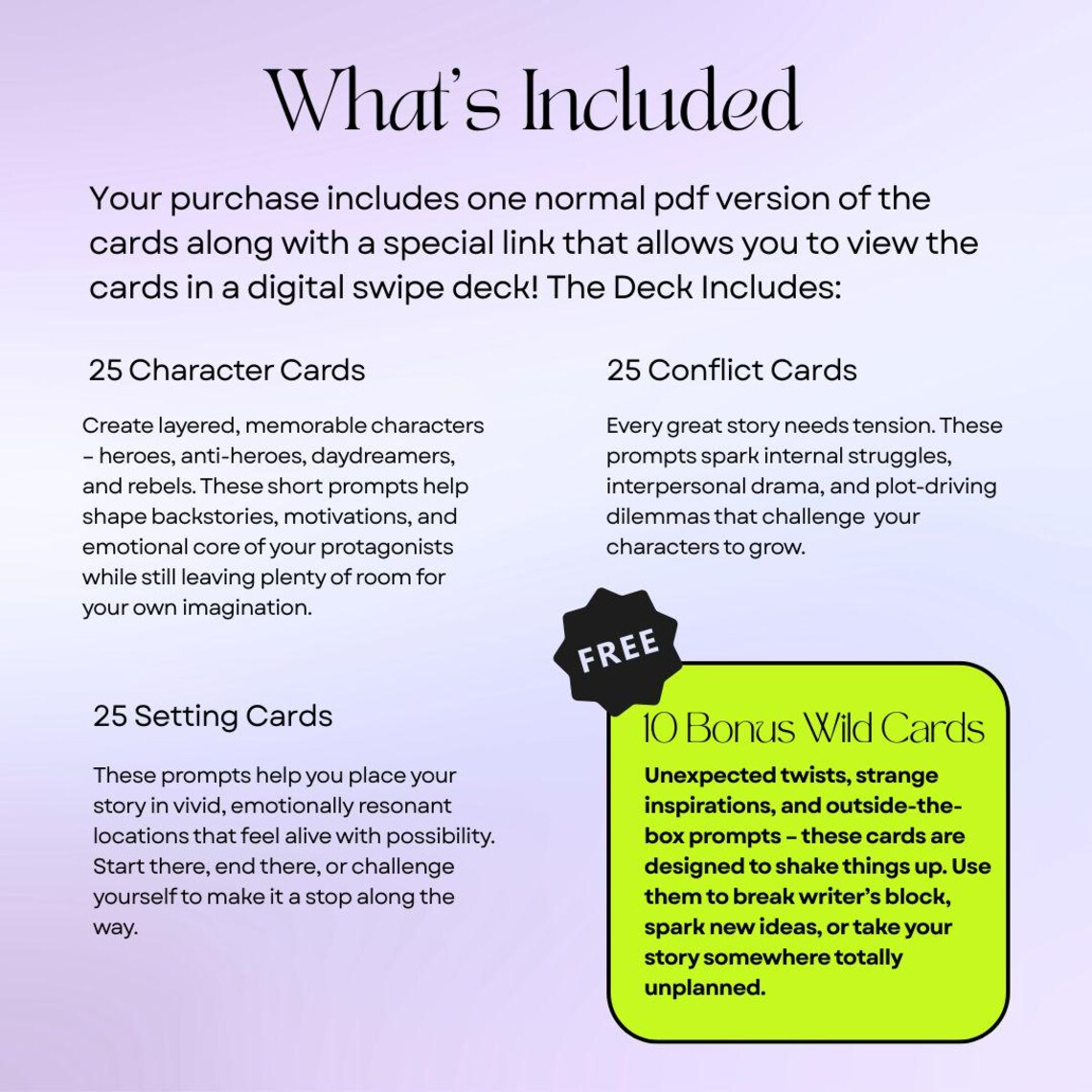 Printable Writing Prompt Card Deck | Over 75 Digital Printable Writing ...