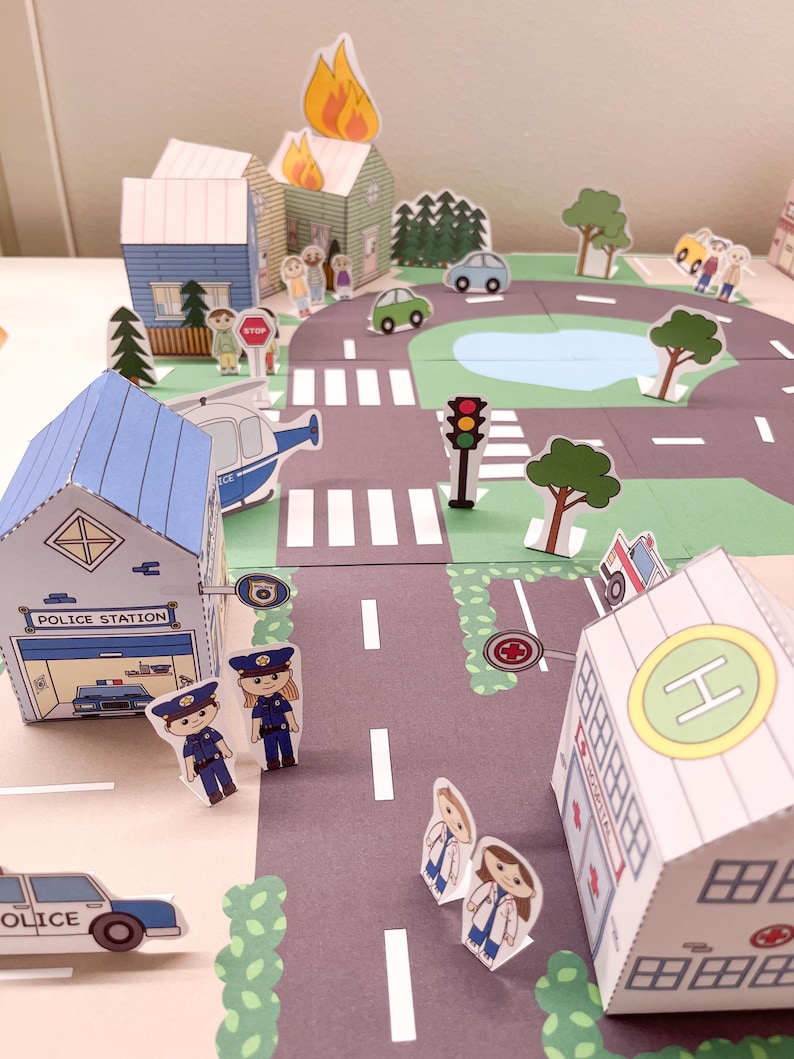 Printable Paper Town Craft Kit – Cut & Glue (digital Download) - Etsy