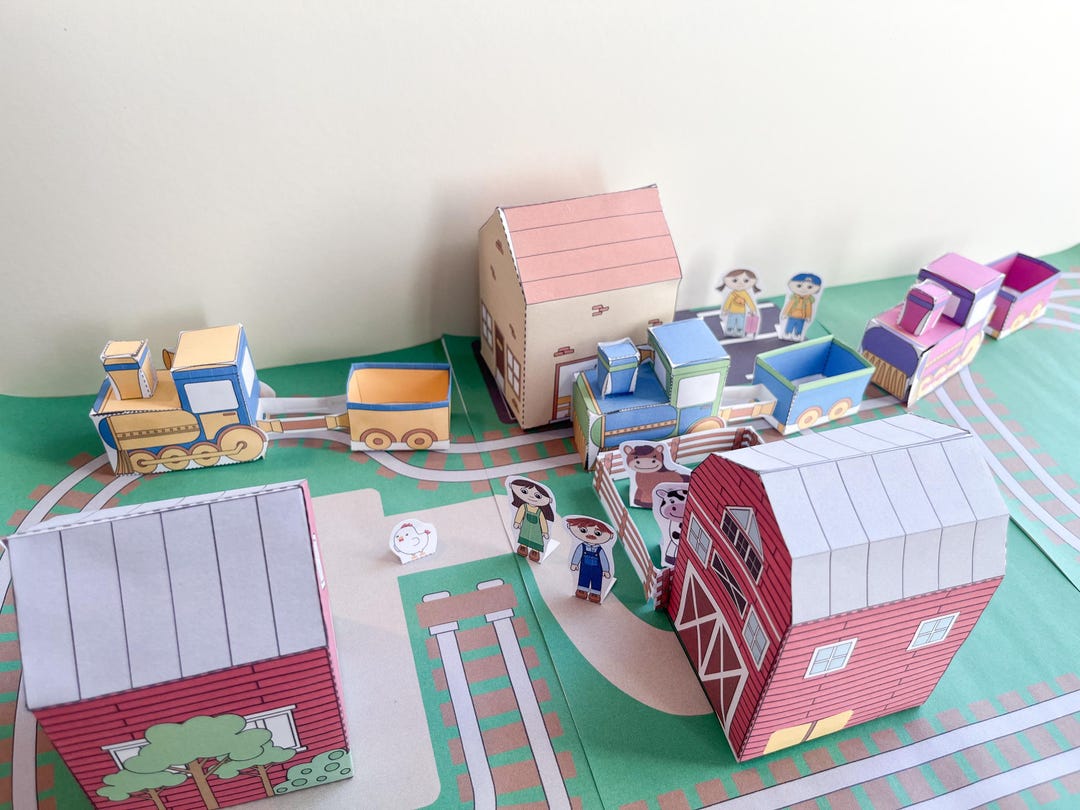 Printable TRAIN STATION EXTENSION to the Printable Town Craft Kit – Cut ...