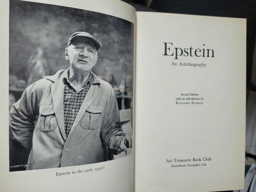 Jacob Epstein. Autobiography 2nd Ed 1963 - Etsy