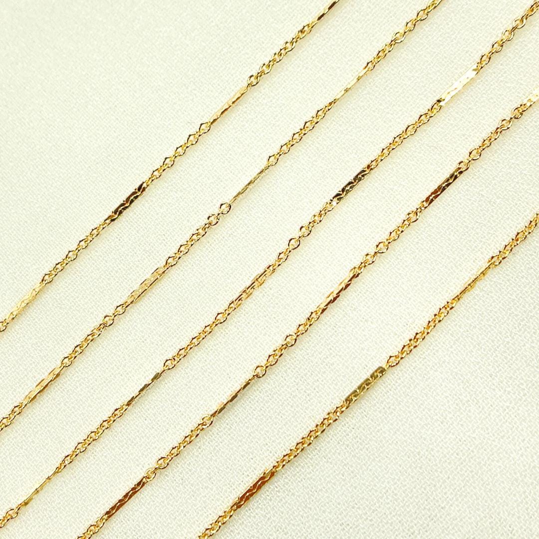 14K Gold Filled Bar Chain - Permanent Jewelry Supplies. 1232D3GF - Etsy