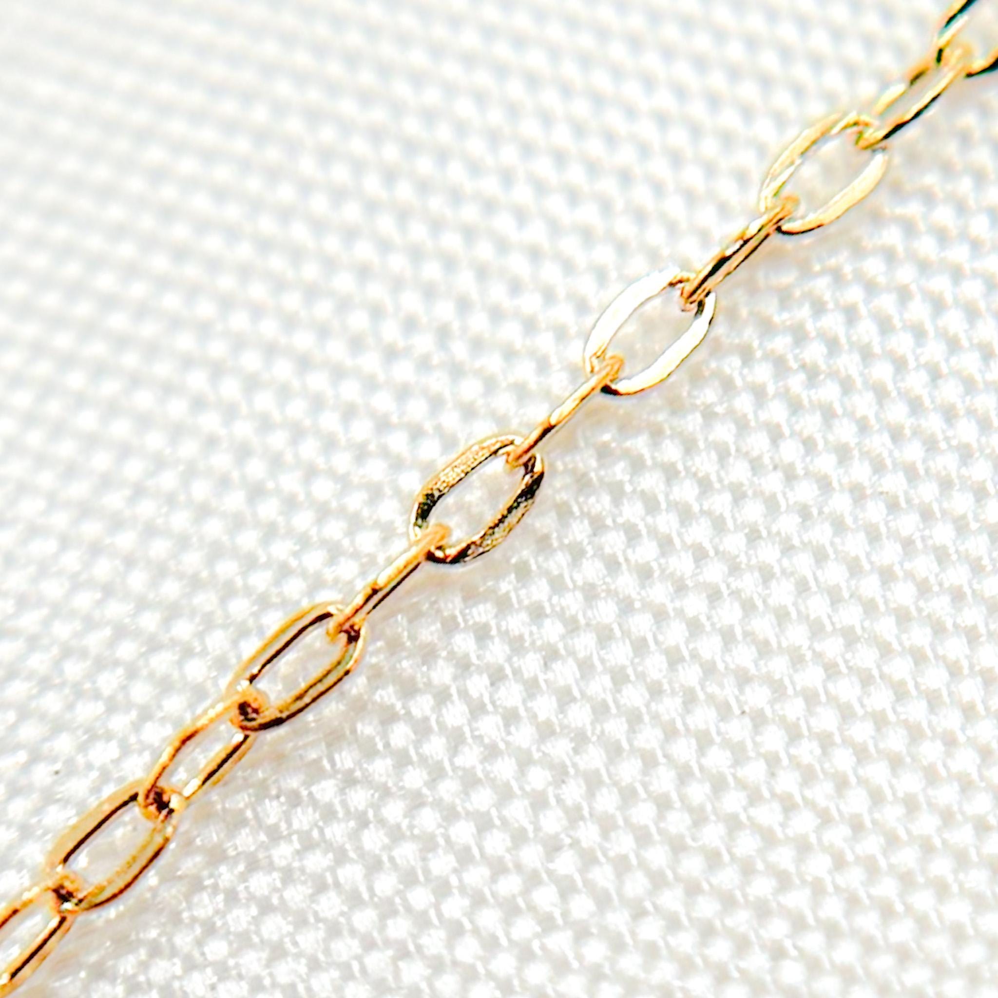 14K Gold Filled Cable Chain – Dainty Link Chain for Permanent Jewelry ...